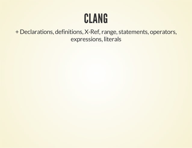 Crange: Clang based tool to index and cross-reference C/C++ source code ...
