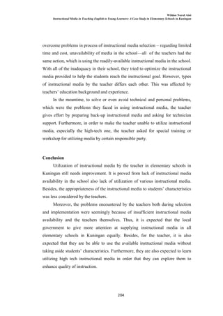 Instructional media in teaching english to young learners | PDF | Education