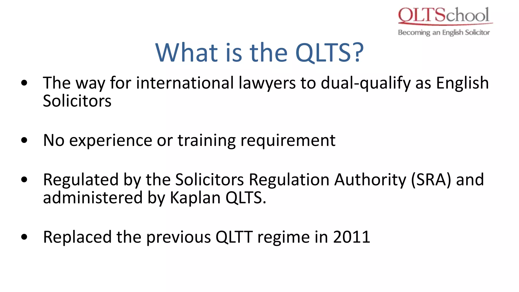 QLTS Presentation | PPT