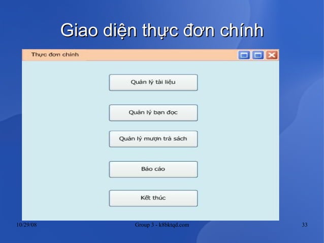 Quan Ly Thu Vien Slide 20081029 | PDF