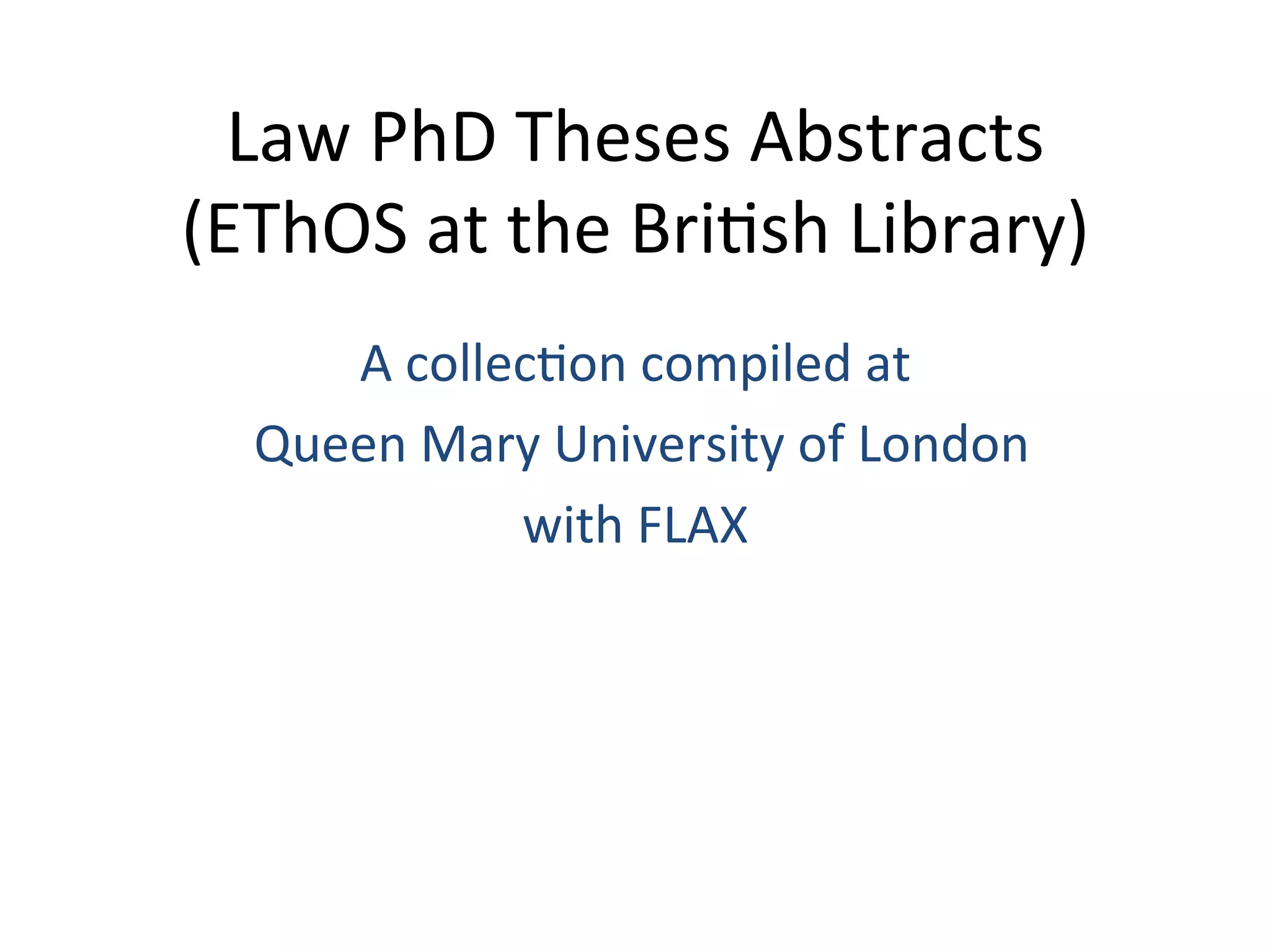 Queen Mary University of London Collection SLides | PDF