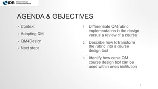 Developing a QM Culture during Course Design | PPTX