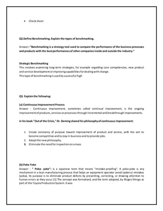 Qm0022 tqm tools and techniques | PDF