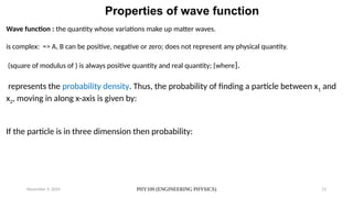 PHY109 Unit4 quantum mechanics for engineering part-3 | PPTX