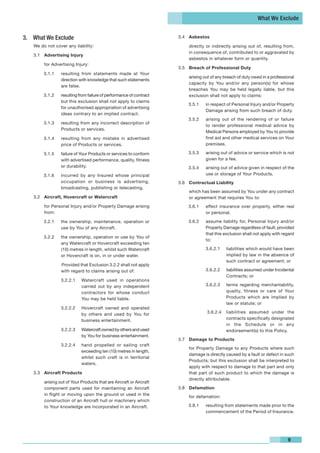 Steadfast QBE General and Products Liability Policy | PDF