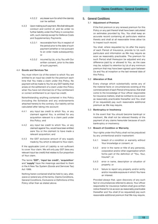 Steadfast QBE General and Products Liability Policy | PDF