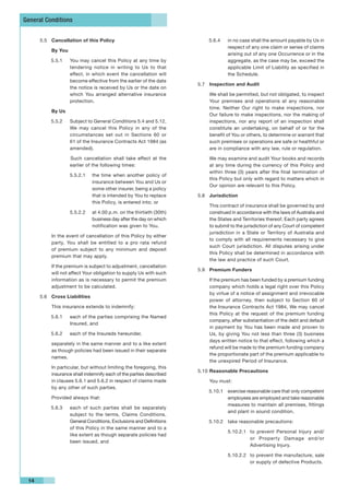Steadfast QBE General and Products Liability Policy | PDF