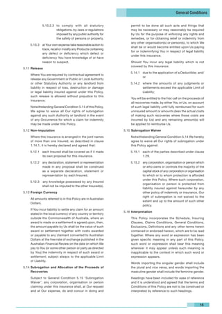 Steadfast QBE General and Products Liability Policy | PDF