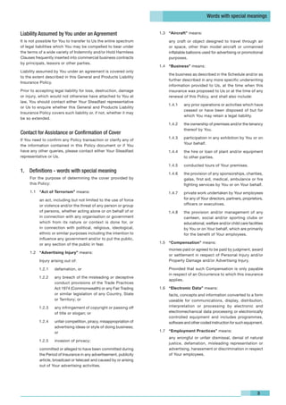 Steadfast QBE General and Products Liability Policy | PDF