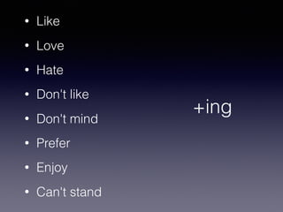 English preference verbs | PDF