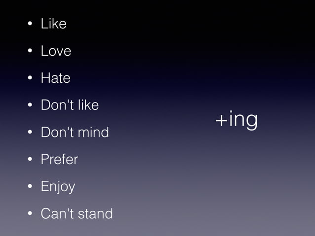 English preference verbs | PDF