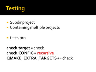 Qt qmake advanced | PPT