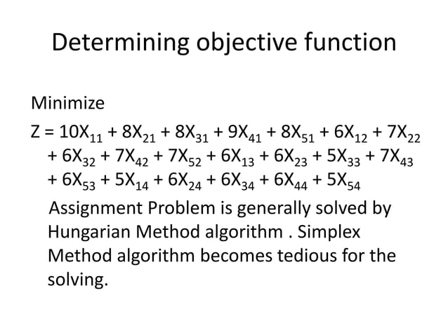 Qm assignment problem slides | PPT