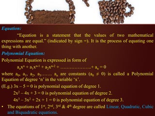 Theory of Equation | PDF