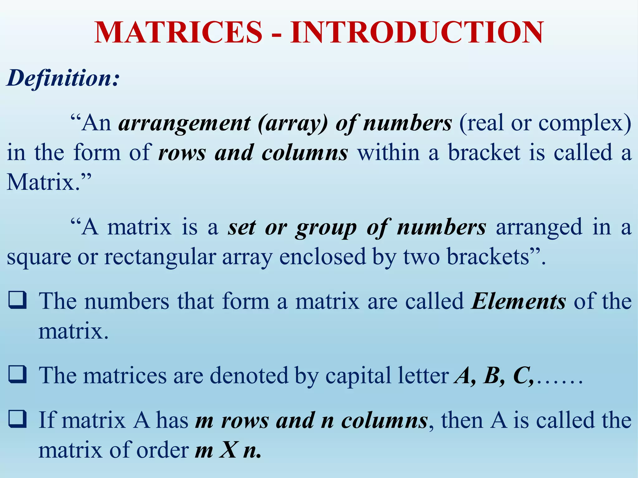 Matrices and Determinants | PDF