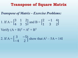 Matrices and Determinants | PDF