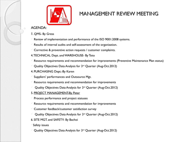 Qm builders management review material | PPT