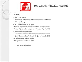 Qm builders management review material | PPT