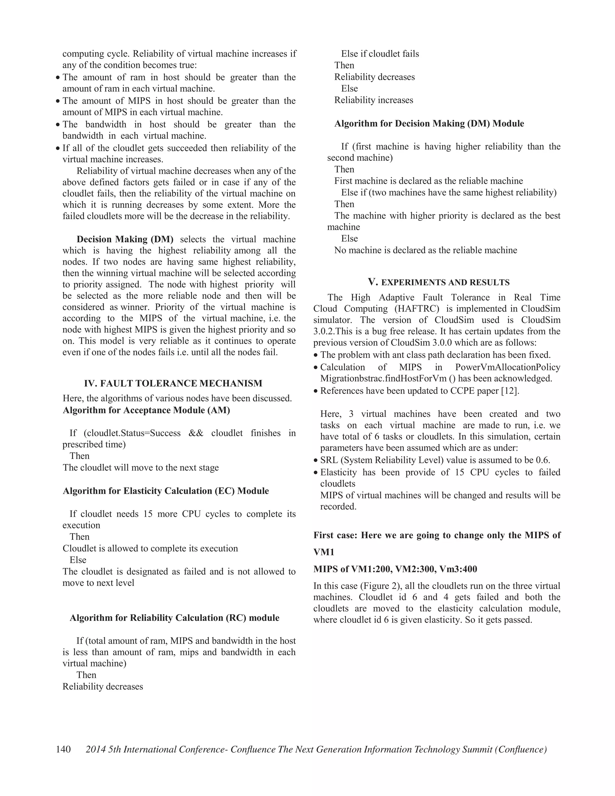Fault tolerance on cloud computing | PDF