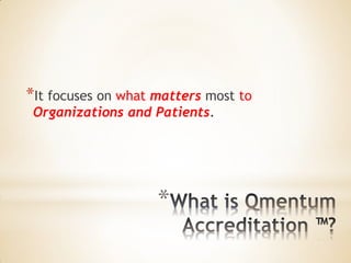 Qmentum accreditation | PDF