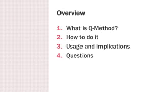 Q-Methodology | PPTX