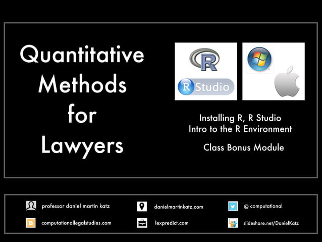 Quantitative Methods for Lawyers - Bonus Module - Introduction to R, Installing R and RStudio ...