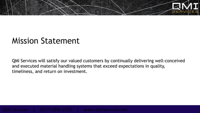 QMI Services- Industry Leaders in Material Handling Systems and ...