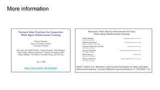 QMIX: monotonic value function factorization paper review | PDF | Strategy Video Games | Video ...