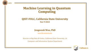 Machine Learning in Quantum Computing | PPTX