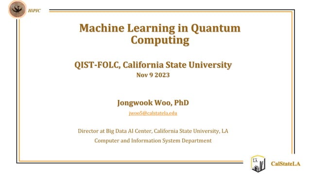 Machine Learning In Quantum Computing Pptx