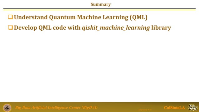 Machine Learning in Quantum Computing | PPTX