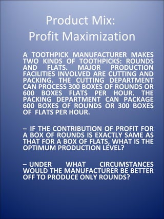 Qm linear programming problems a.s. narag | PPT | Agriculture | Industries