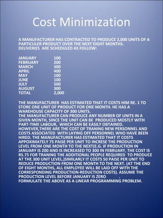 Qm linear programming problems a.s. narag | PPT | Agriculture | Industries