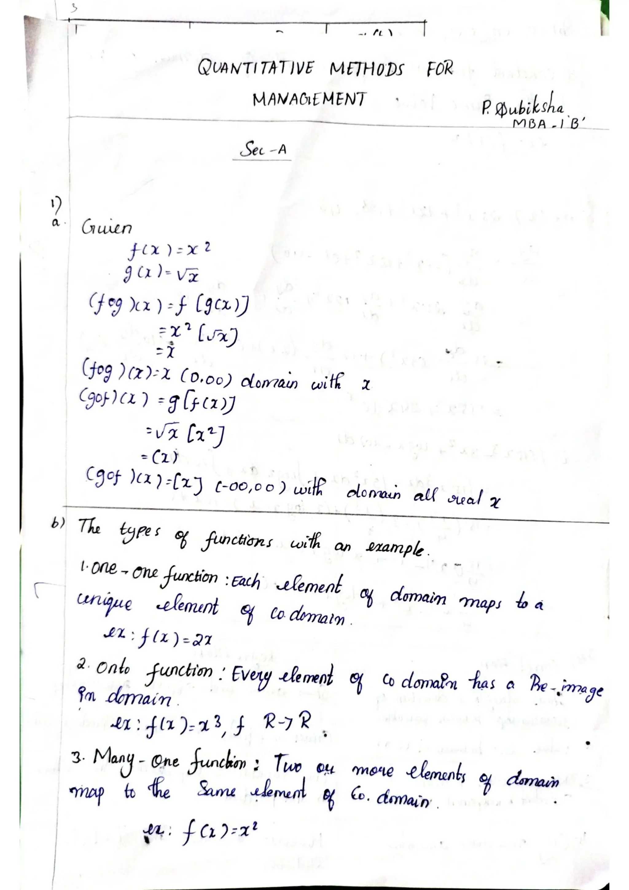 QMM.pdf quantitative mathematics for pg mba | PDF