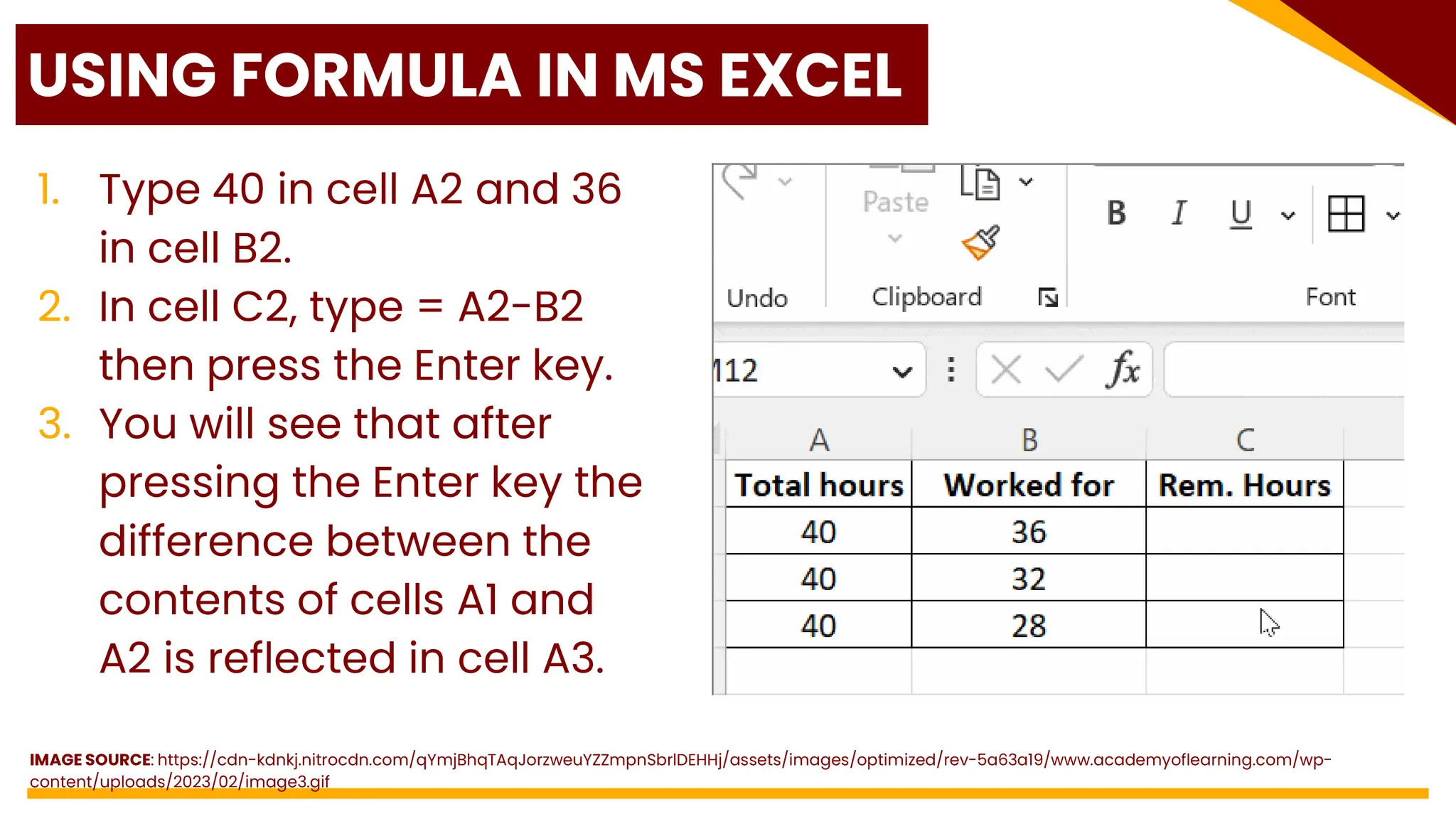 QMMS Lesson 2 - Using MS Excel Formula.pdf | Science
