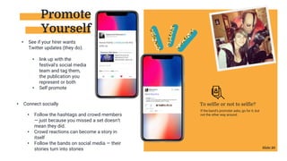 Emily Bloch - How to Cover a Music Festival | PPT