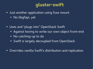 Object Storage with Gluster | PPT | Free download