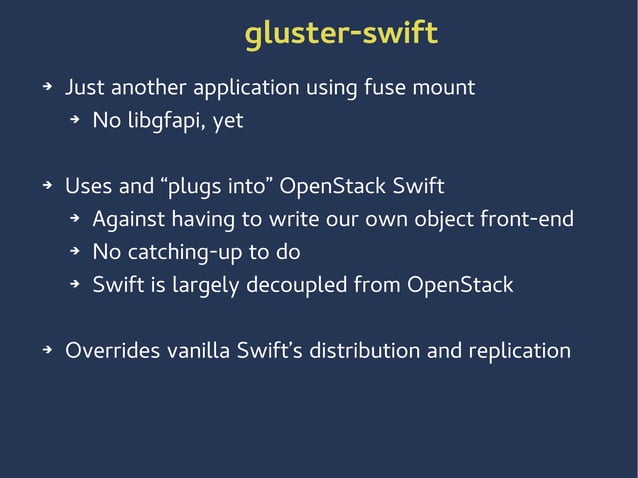 Object Storage with Gluster | PPT