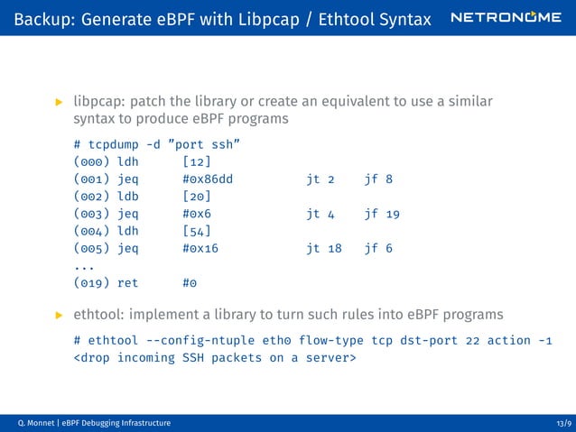 eBPF Debugging Infrastructure - Current Techniques | PPT