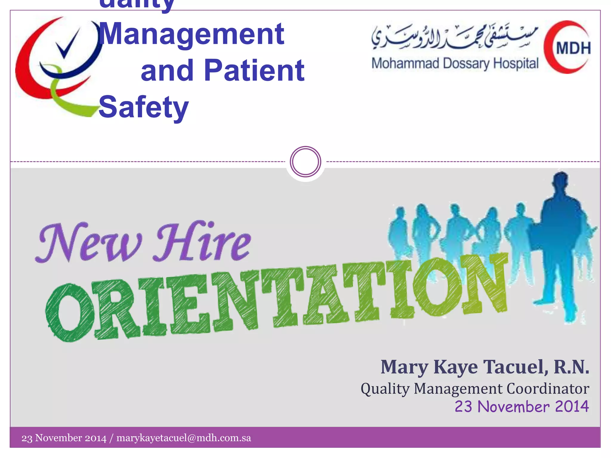 Quality Management Orientation Program | PPTX