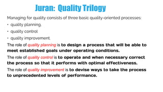 Quality Management - Juran Trilogy Chap 2 & 3 | PPT