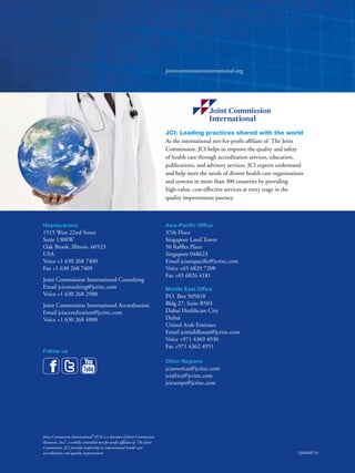 QUALITY MANAGEMENT AND PATIENT SAFETY DIPLOMA BY JCI | PDF