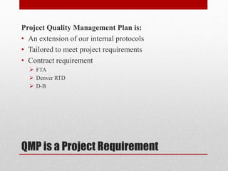 Qm ps for large db dbb projects | PPTX | Business | Business and Finance