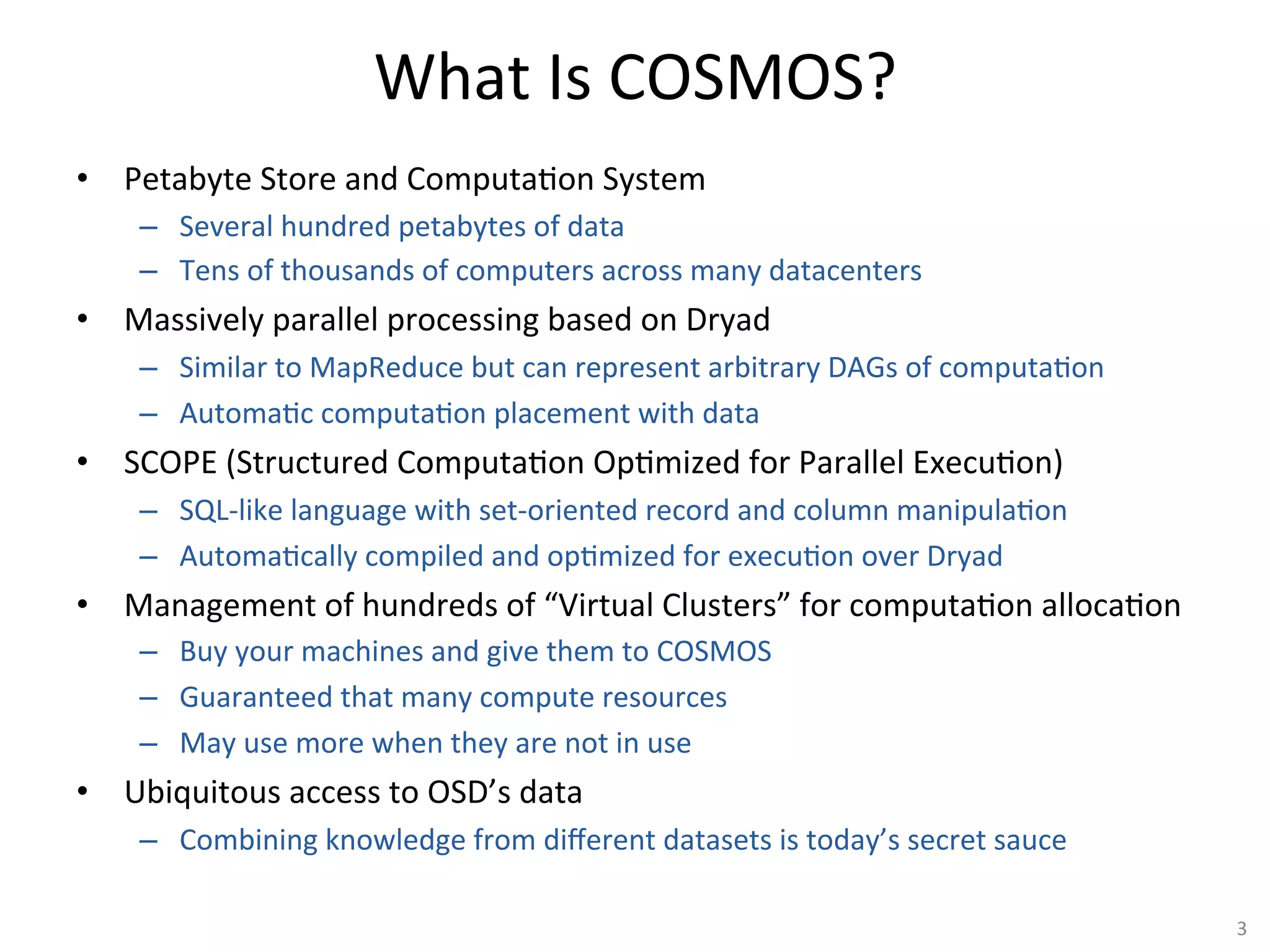 Microsoft cosmos | PDF