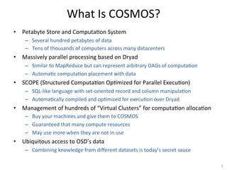 Microsoft cosmos | PDF