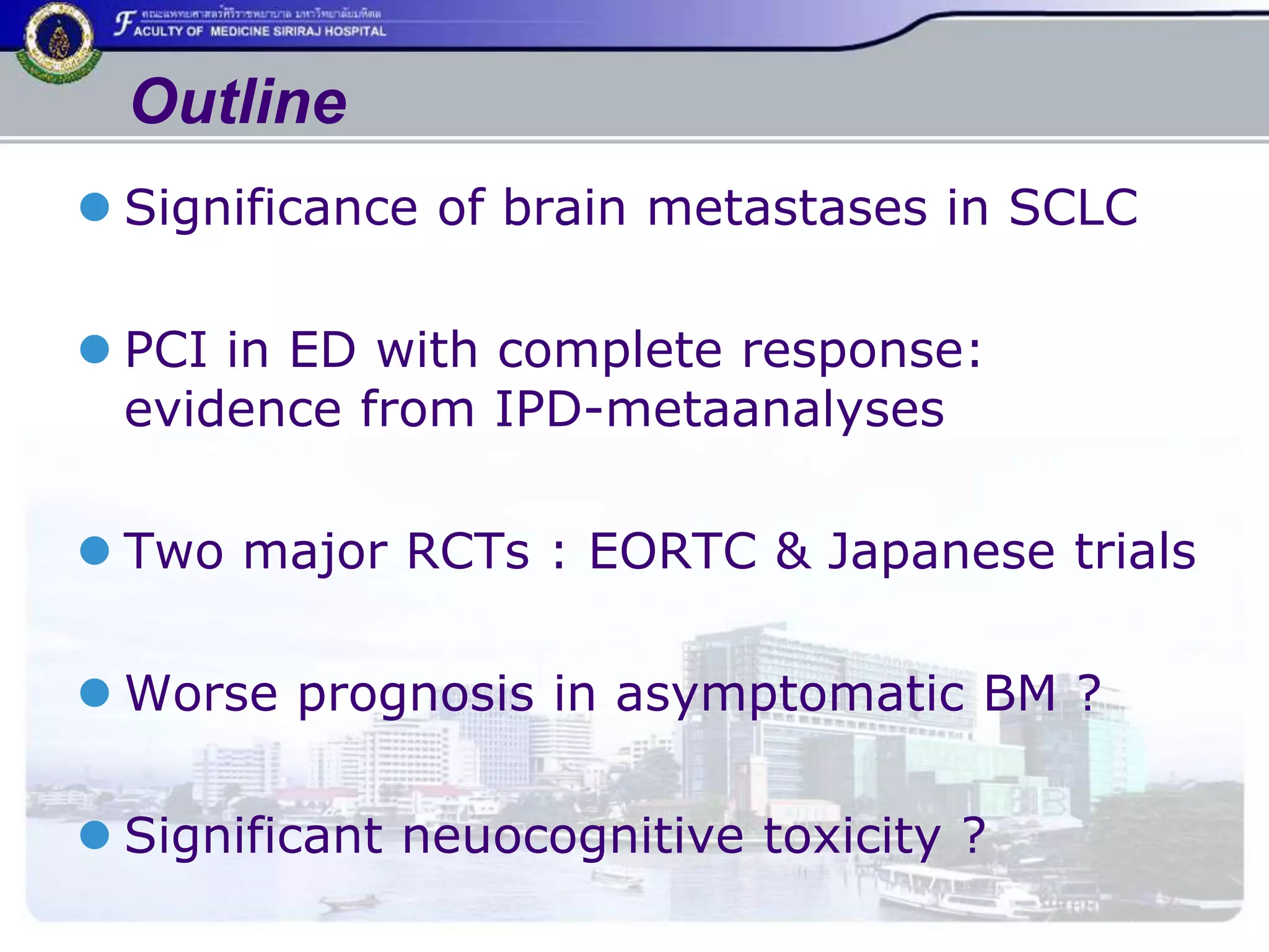 Prophylactic cranial irradiation | PPTX