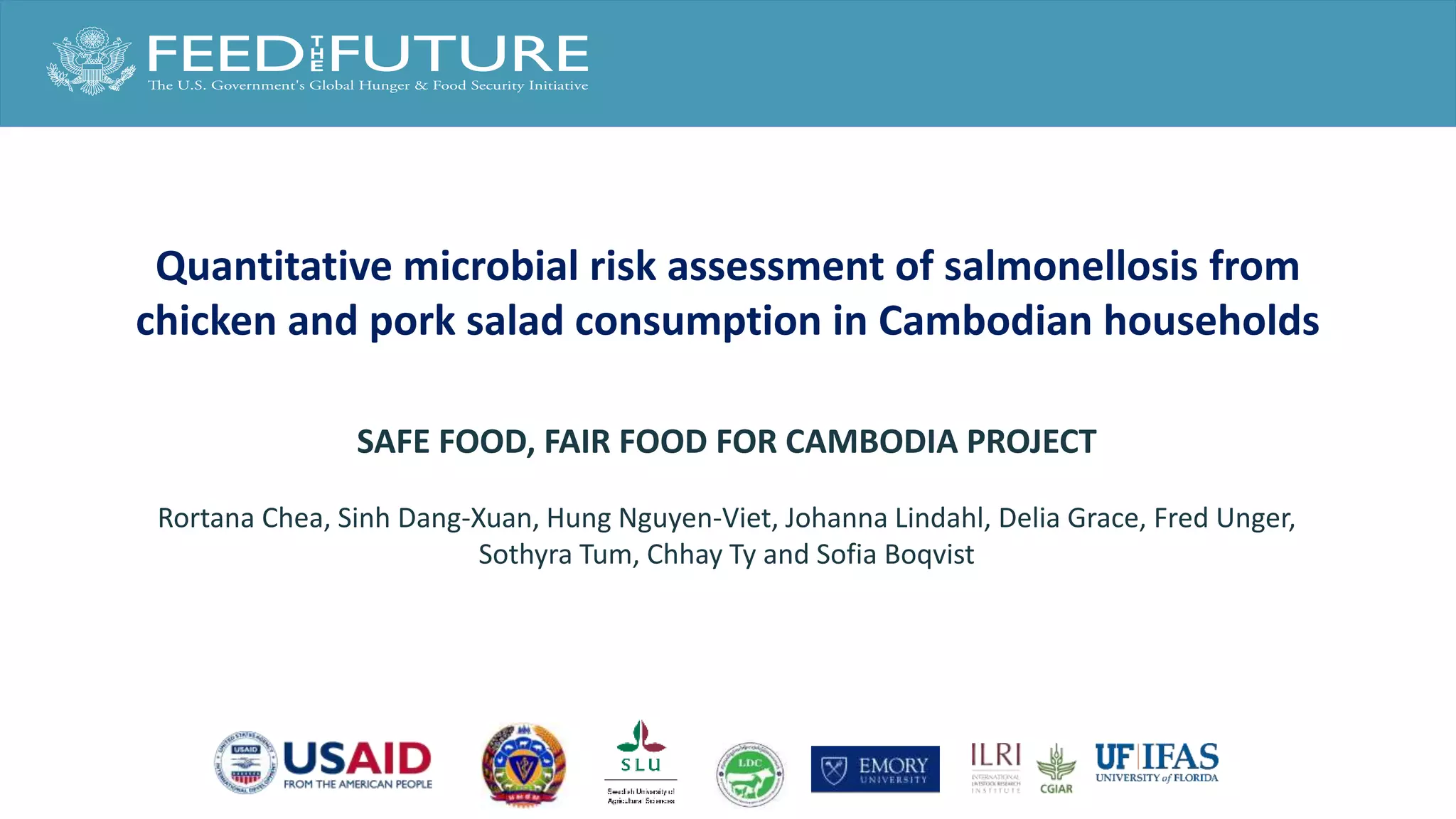 Quantitative microbial risk assessment of salmonellosis from chicken ...