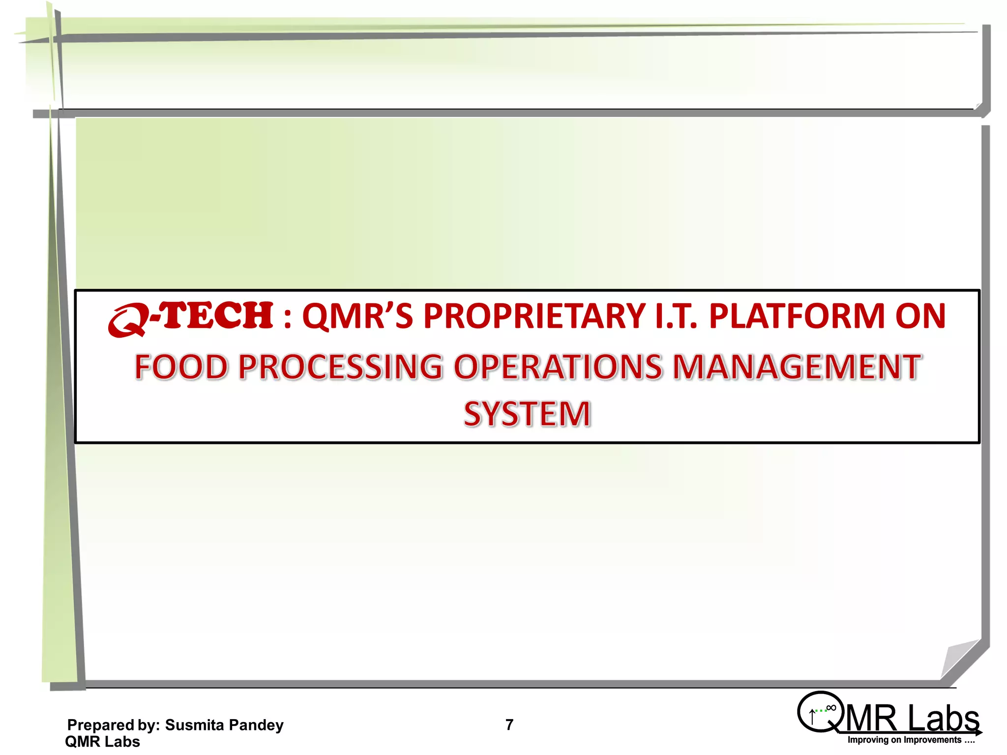 Qmr labs corporate presentation | PPT