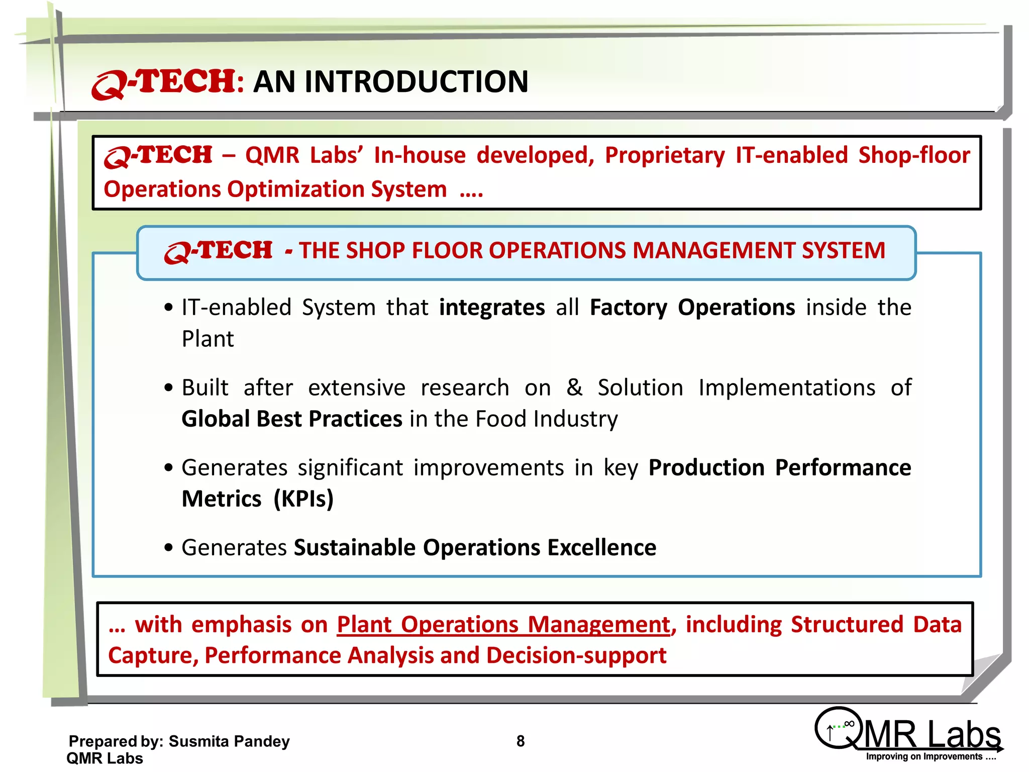 Qmr labs corporate presentation | PPT