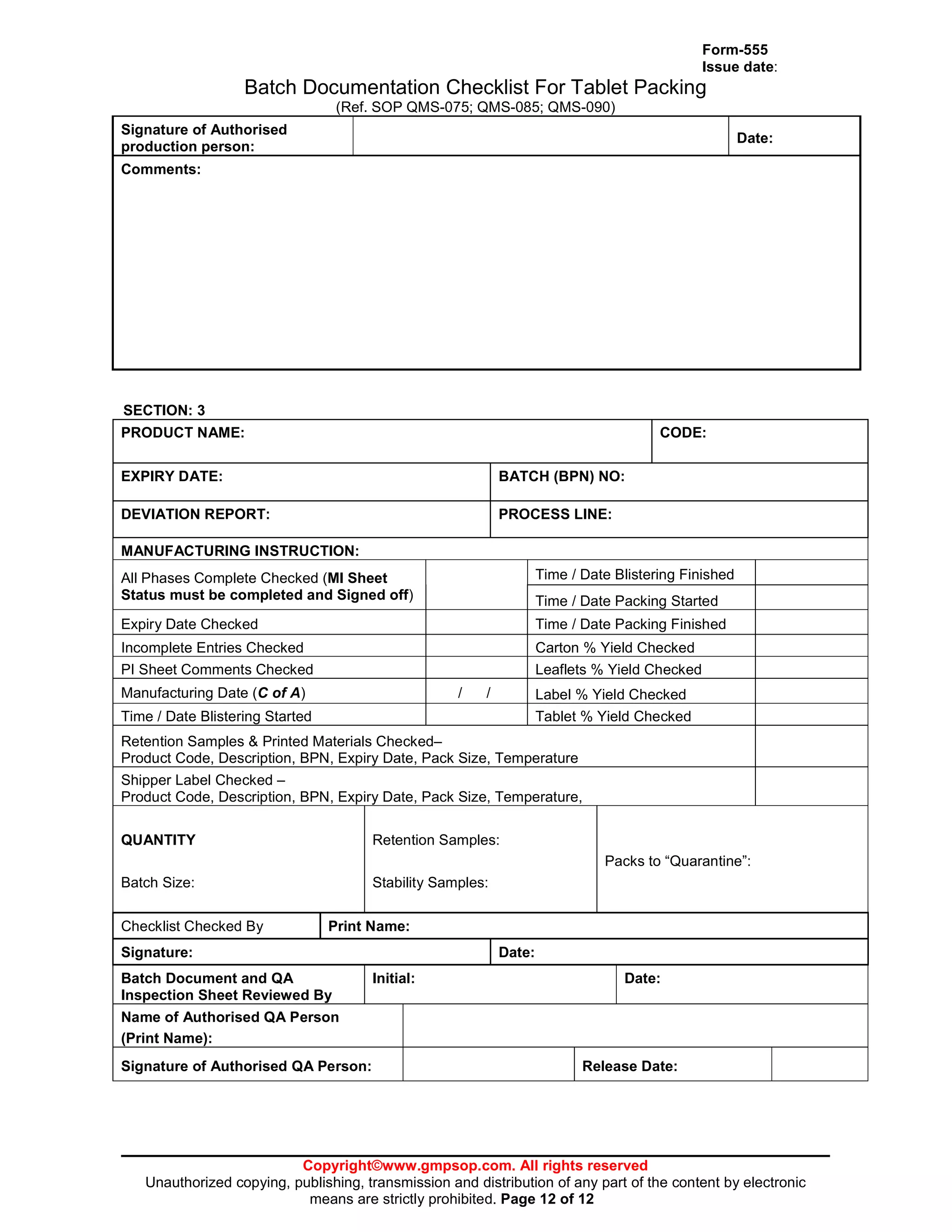 Qms 065 manufacturing-rework_procedure_sample | PDF